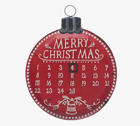 Ornament Shaped Metal Advent Calendar | Pottery Barn