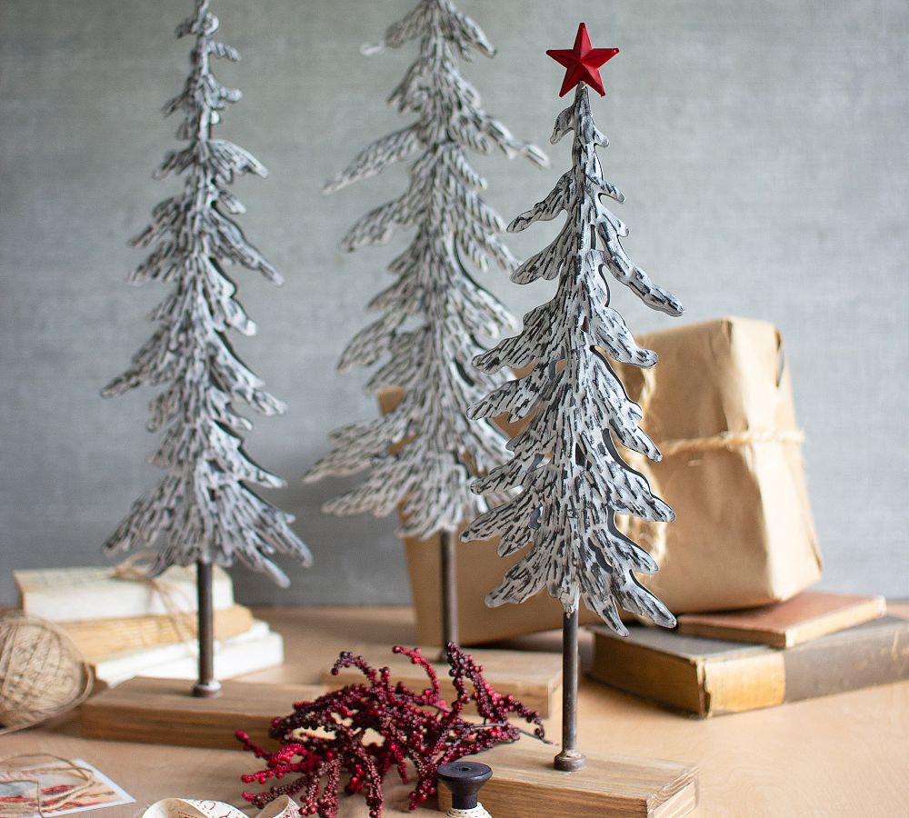 Metal Christmas Trees - Set of 3 | Pottery Barn