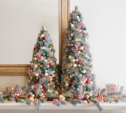 Peppermint Twist Bauble String Lights | Pottery Barn