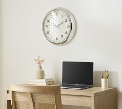 Arthur Nickel Wall Clock | Pottery Barn