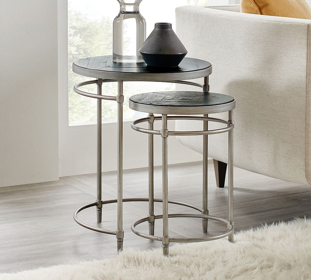 Rincon Round Metal Nesting Table (14"-19") | Pottery Barn