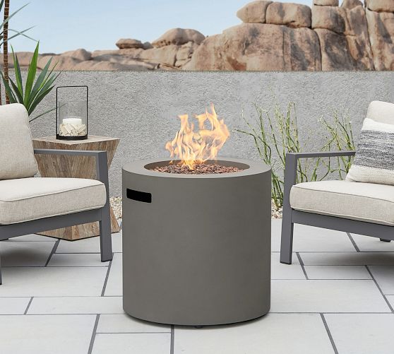Burrows 24" Round Propane Fire Table | Pottery Barn