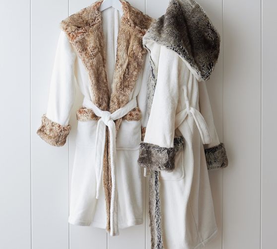 Faux Fur Ombre Robe | Pottery Barn