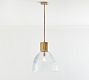 Valerie Ribbed Glass Pendant | Pottery Barn
