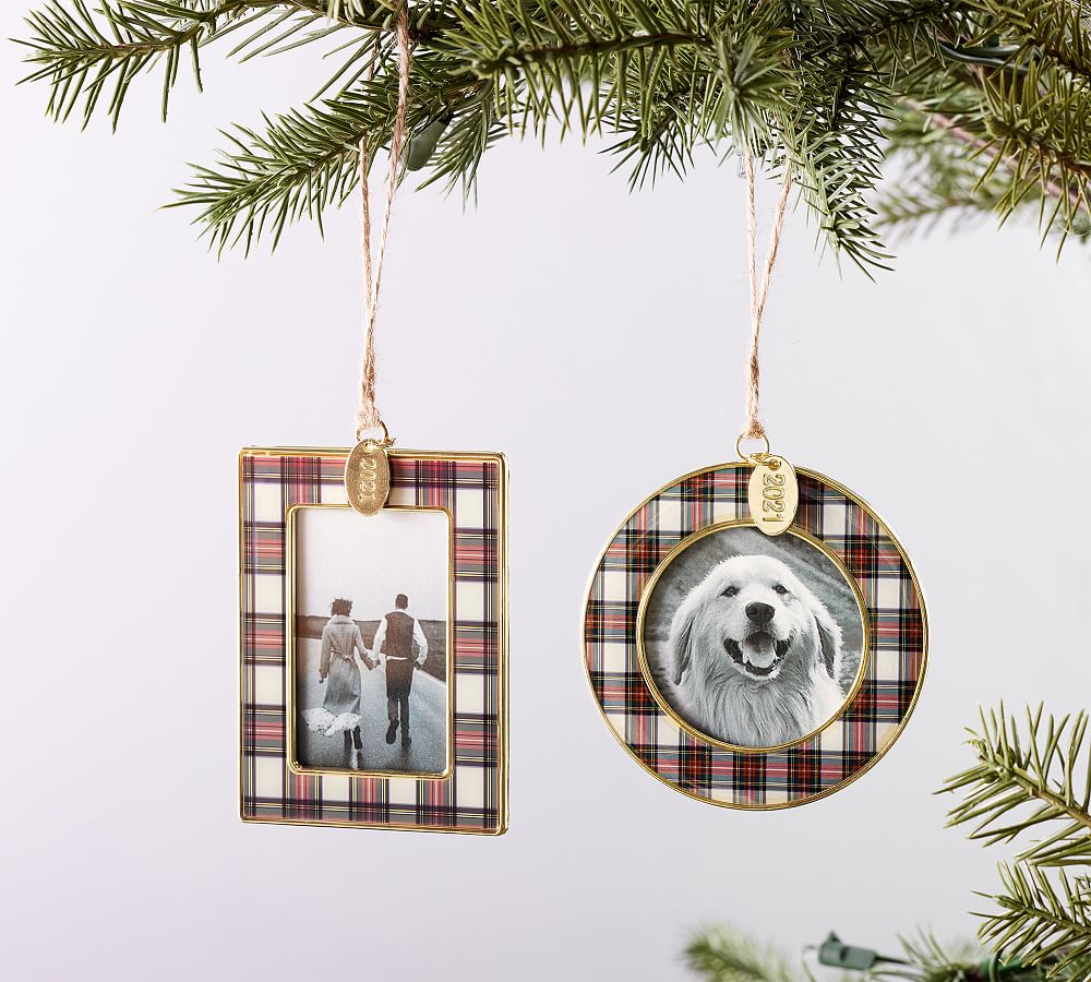 2021 Dated Enamel Frames - Plaid | Pottery Barn