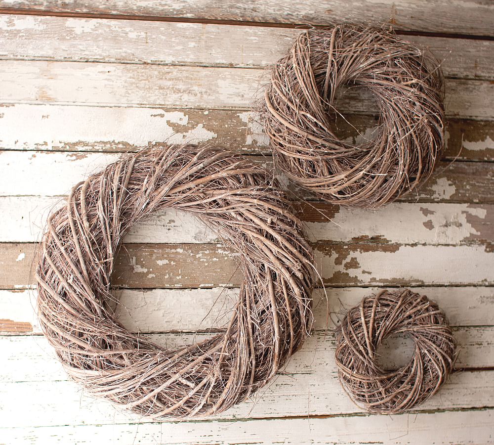 Gray Vine Christmas Wreaths, Set of 3 | Pottery Barn