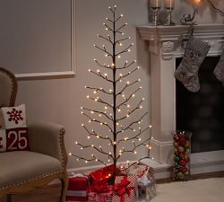 Lit Brown 2D Tree | Pottery Barn