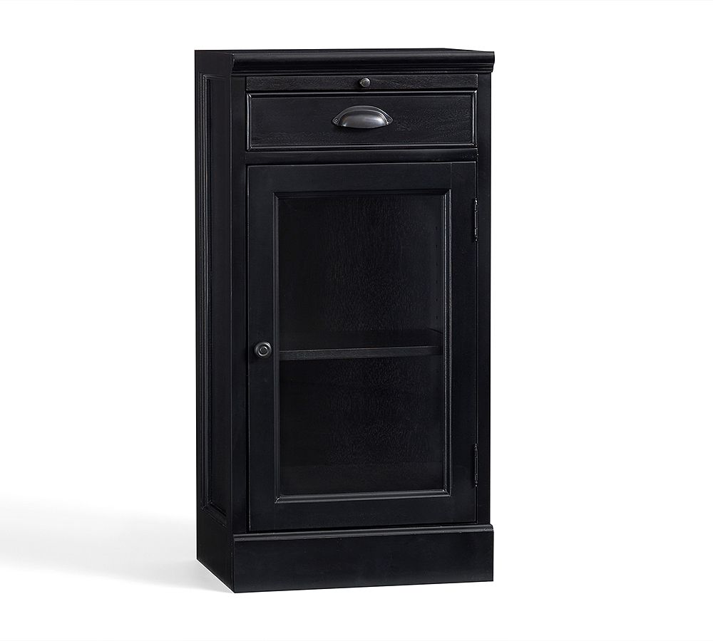 Open Box: Modular Bar, Glass Door Base, Black | Pottery Barn