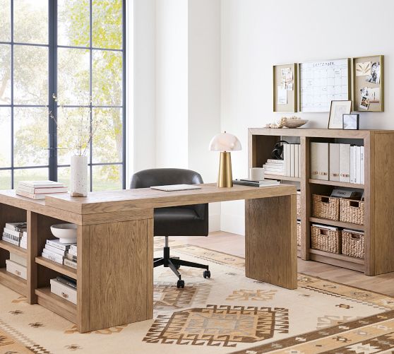 Dillon L-Shape Rotating Desk (70") | Pottery Barn