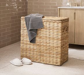 Open Box: Aubrey Handcrafted Divided Hamper | Pottery Barn