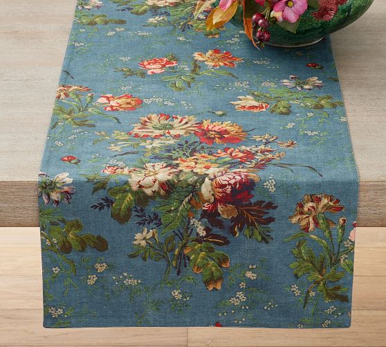 Meadow Floral Organic Cotton Table Runner | Pottery Barn