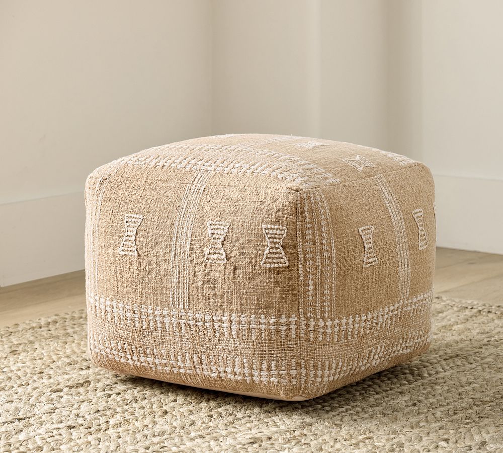 Mullen Woven Pouf | Pottery Barn
