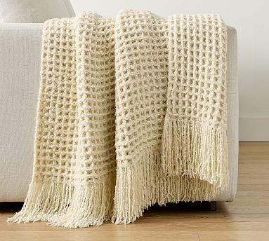 Waffle Knit Throw | Pottery Barn