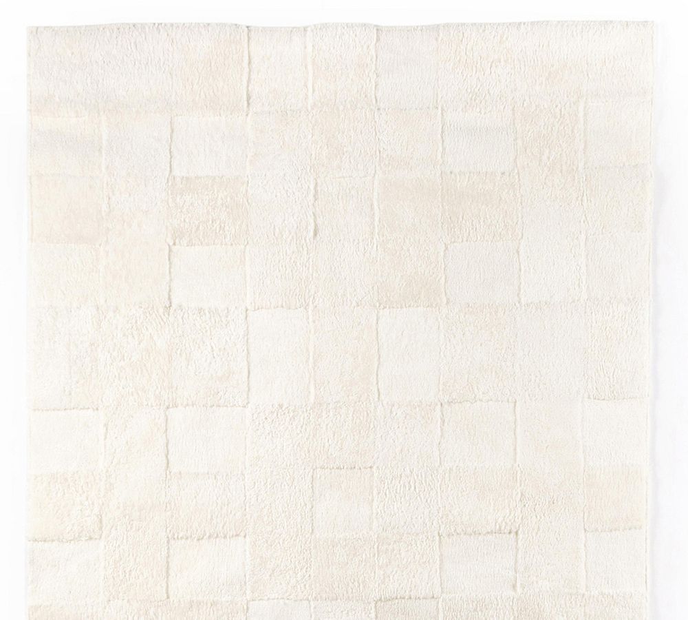 Gretel Patchwork Shearling Hide Rug | Pottery Barn