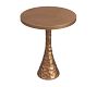 Jessalyn Round Hammered Metal Accent Table (16") | Pottery Barn