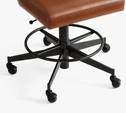Layton Leather Swivel Drafting Chair | Pottery Barn