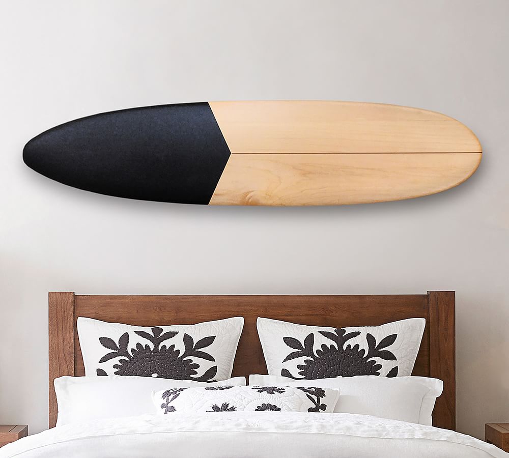 Longboard Surfboard Black Wall Art | Pottery Barn