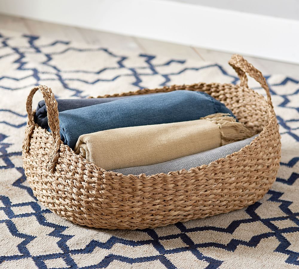 Ibiza Console Storage Basket | Pottery Barn
