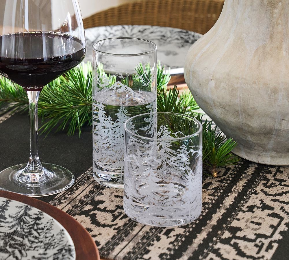 Rustic Forest Cocktail Glasses - Set of 4 | Pottery Barn