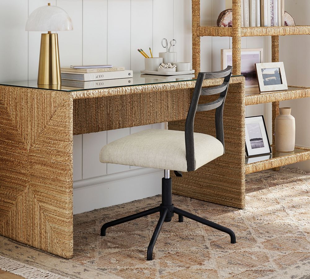 Quincy Stationary Swivel Desk Chair | Pottery Barn