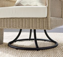 Tulum Wicker Swivel Outdoor Lounge Chair | Pottery Barn