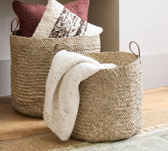Dune Handwoven Tote Baskets | Pottery Barn