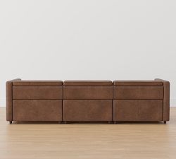 Tucker Leather Power Reclining Sofa (74"–107") | Pottery Barn