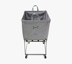 Industrial Elevated Basket with Wheels | Pottery Barn