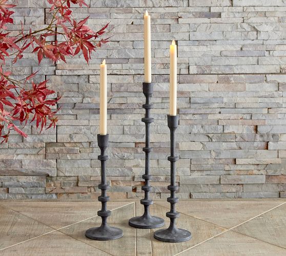 Fia Metal Candlesticks - Set of 3 | Pottery Barn