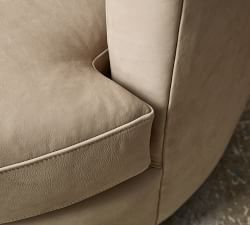 Balboa Leather Swivel Chair | Pottery Barn