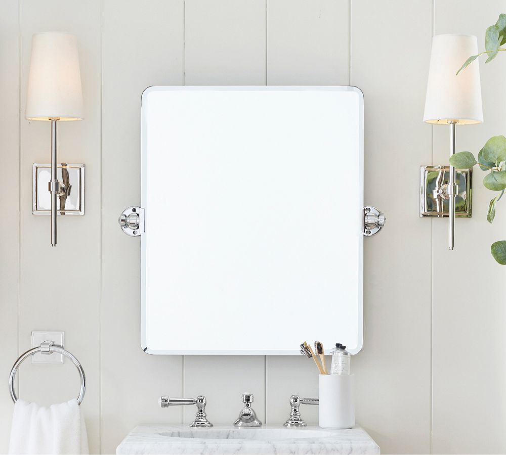 Vintage Frameless Rectangular Pivot Mirror | Pottery Barn