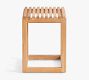 Teak Slatted Stool | Pottery Barn
