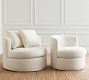 Balboa Slipcovered Swivel Chair | Pottery Barn