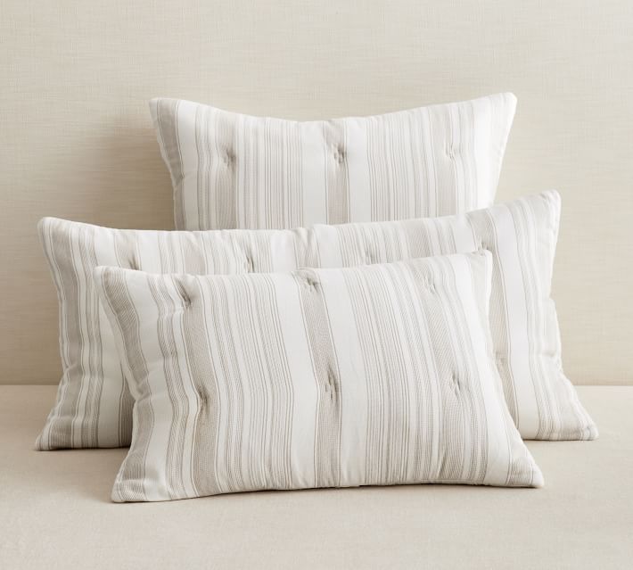 Hawthorn Stripe Cotton Comforter Sham | Pottery Barn