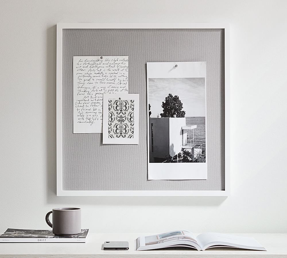 Wood Gallery Office Pinboard - White | Pottery Barn