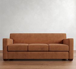 Ashby Leather Sleeper Sofa (83") | Pottery Barn