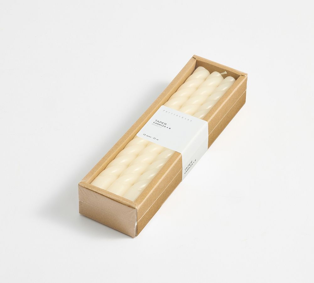 Twisted Taper Candles - Set of 6 | Pottery Barn