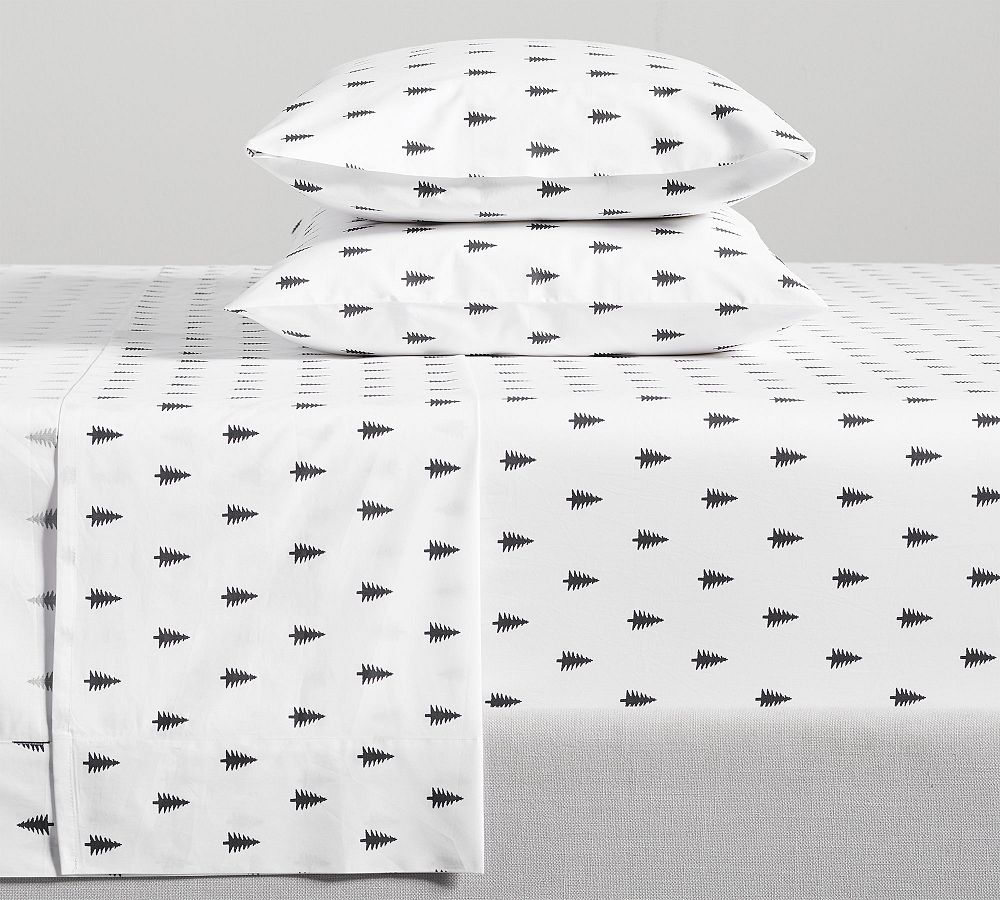 Pine Tree Percale Sheet Set | Pottery Barn
