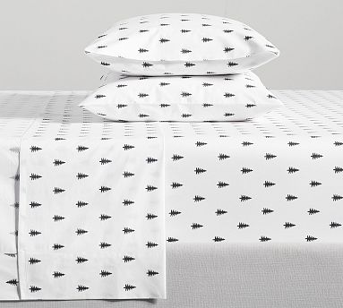 Pine Tree Percale Sheet Set | Pottery Barn