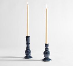 Handcrafted Emery Ceramic Candlestick | Pottery Barn