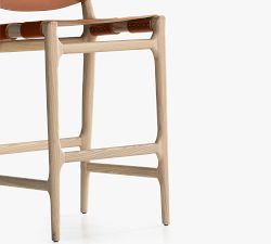 Izzy Leather Stool | Pottery Barn