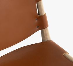 Izzy Leather Stool | Pottery Barn