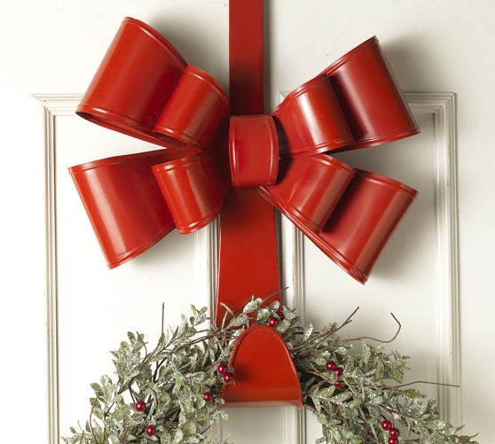 Red Bow Wreath Hanger | Pottery Barn
