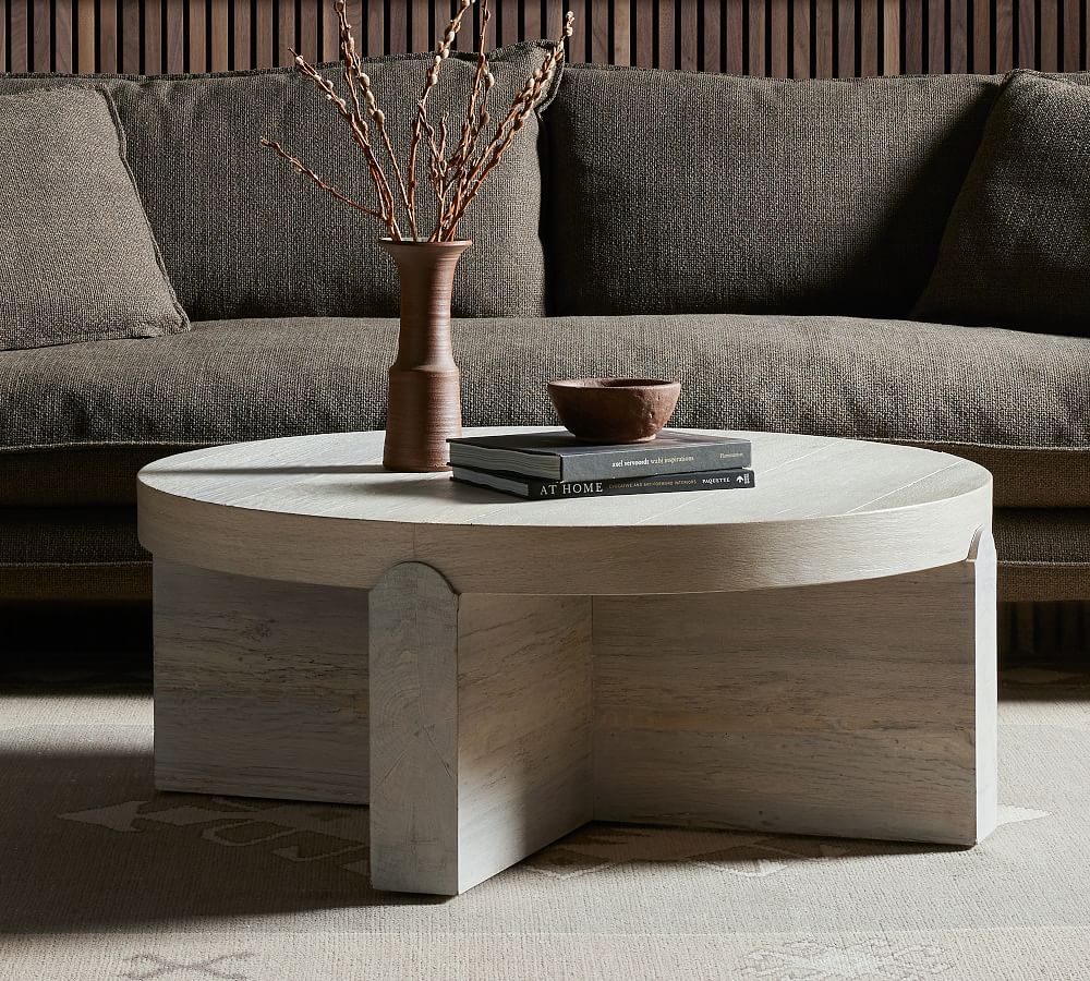 Rocky Round Coffee Table (40") | Pottery Barn