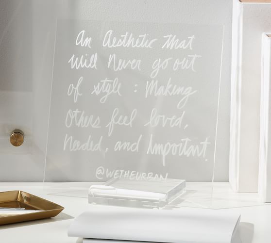 Acrylic Memo Tablet with Pens | Pottery Barn
