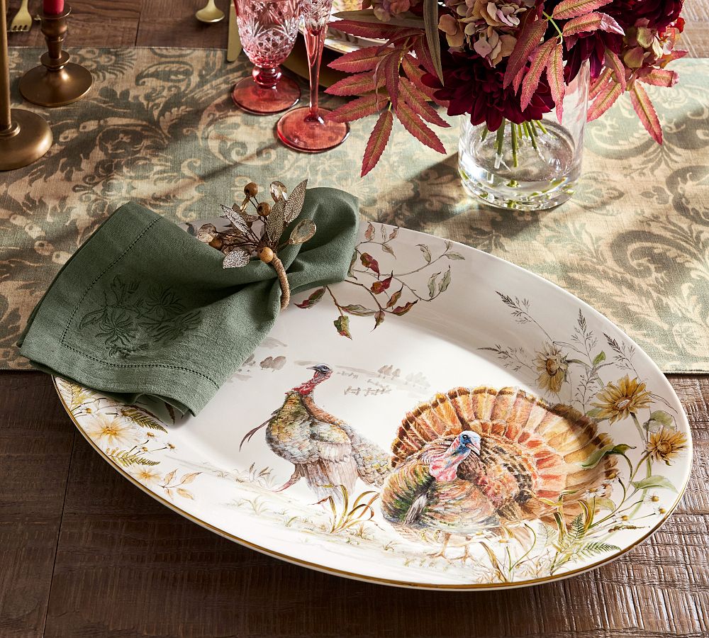 Bedford Harvest Stoneware Serving Platter | Pottery Barn