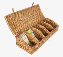 Tava Handwoven Tea Box with Lid | Pottery Barn