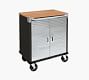 2-Door Stainless Steel Rolling Storage (28") | Pottery Barn