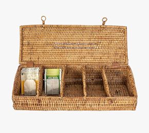 Tava Handwoven Tea Box with Lid | Pottery Barn