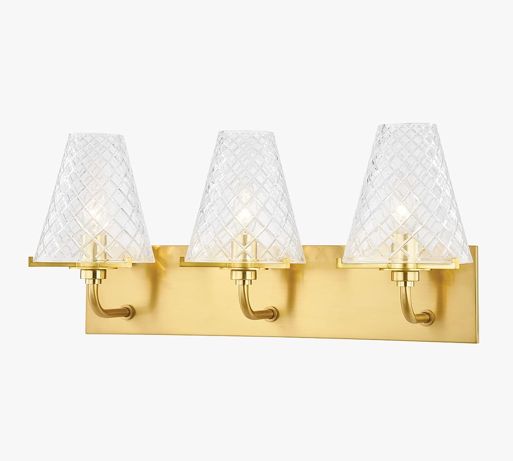 Ada Glass Shade Triple Sconce | Pottery Barn